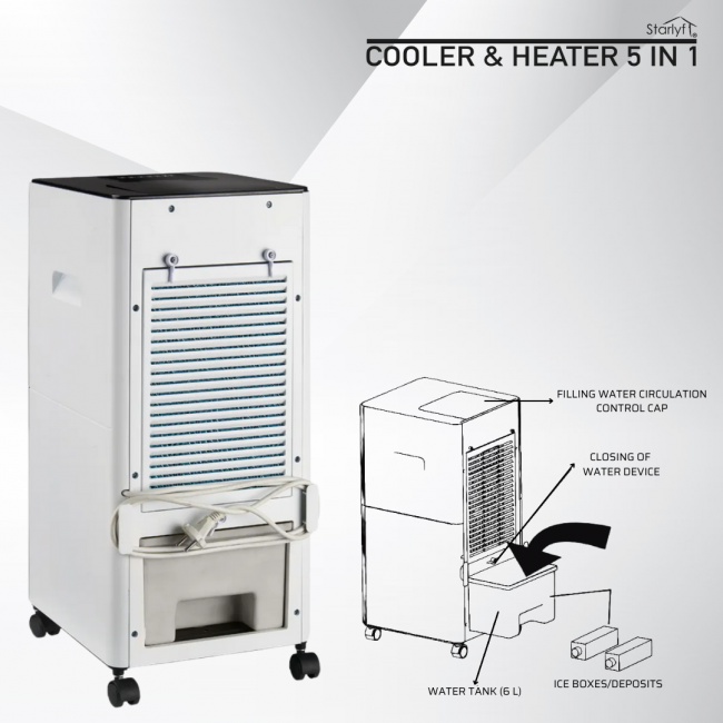 Starlyf Cooler & Heater 5 in 1 - Cooler, heater, fan, humidifier & air ...