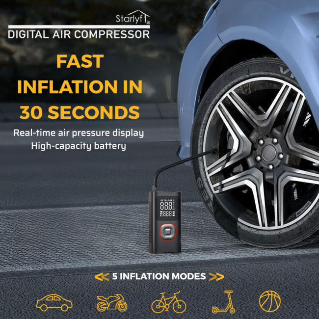Digital Air Compressor - The smartest mini air compressor