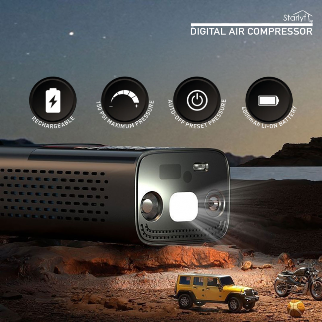 Digital Air Compressor - The smartest mini air compressor