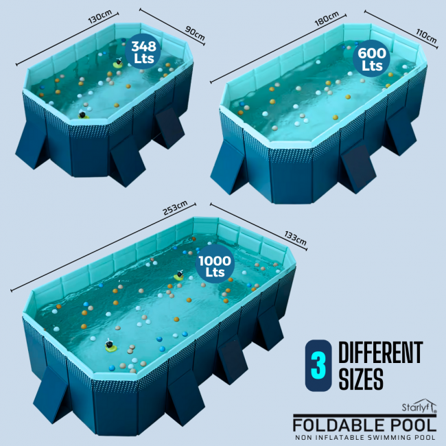 Foldable Pool - Innovative non-inflation folding pool