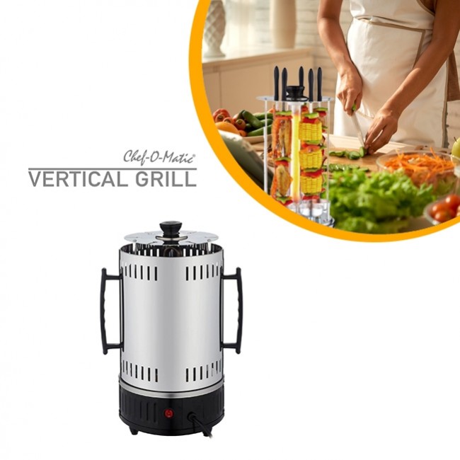 Vertical Grill by Chef o Matic - The new vertical smokeless BBQ!